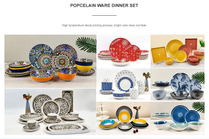 16 Piece Ceramic Dinnerware Set High - Temperature Firing, Sturdy ...