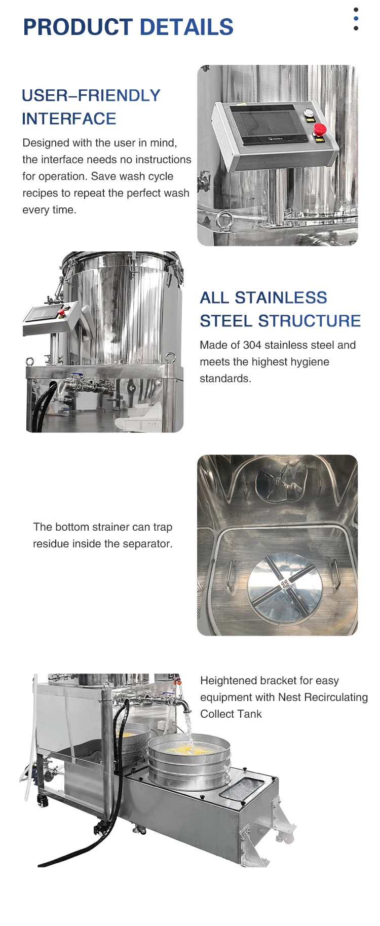 New 75 Gallon Solventless Extraction Commercial Washing Machine ...