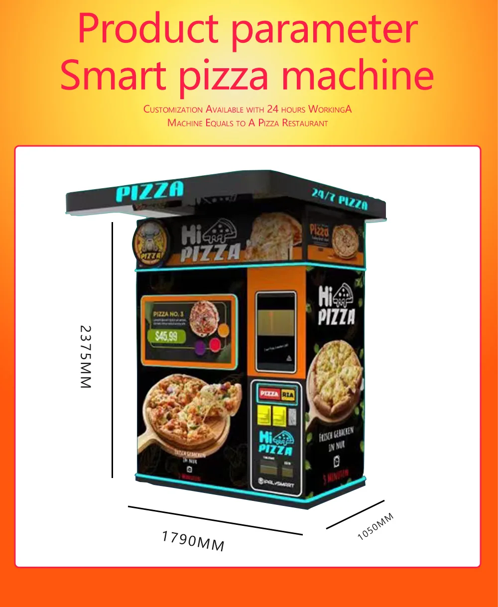 Pizza Vending Machine - 24 Hours Self Service Outdoor