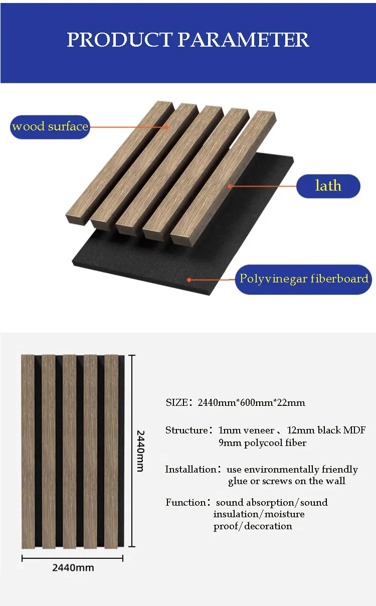 Longtime Akustik Panel Decorative Studio Diffuser Wood Slat Sound ...