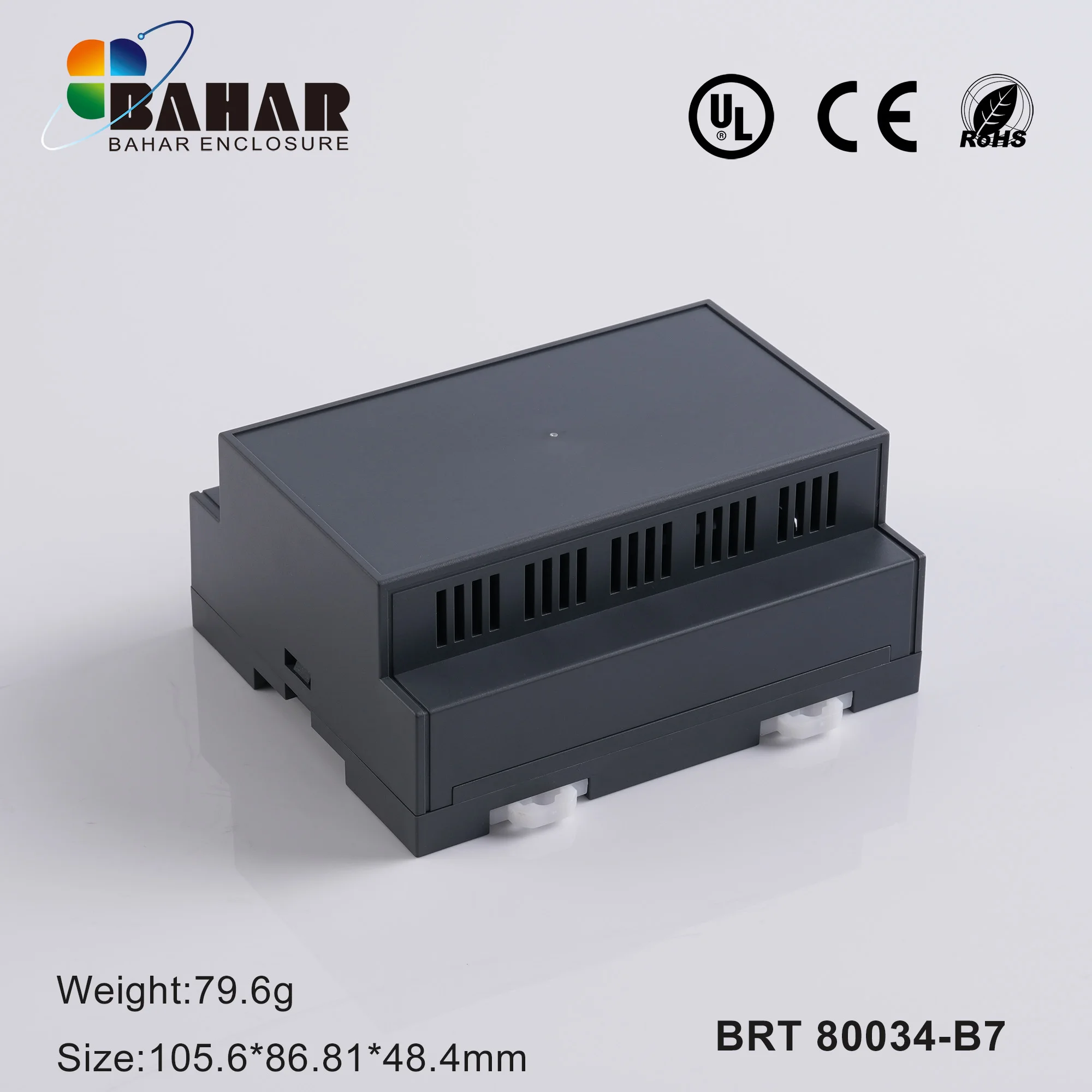 Industrial Control Box BRT80034 Plastic Relay Housing with Din Rail PLC ...