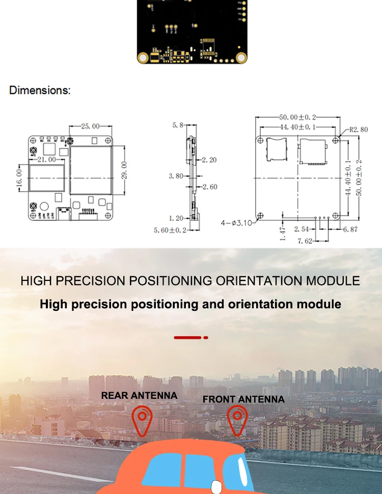 Beitian Network Rtk Directional Gnss Board Um982/980 + 4g Communication Solution Gnss Gps Module ...
