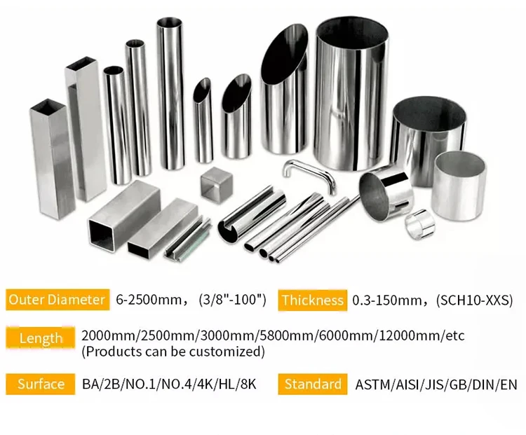 Stainless Steel Seamless Round Rectangular Tube/stainless Steel Pipes ...