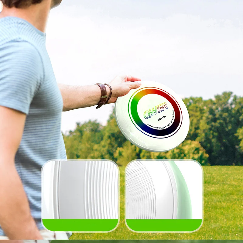 175g Custom Rechargeable Flying Disc Type-C Interface Led Flying Disc ...