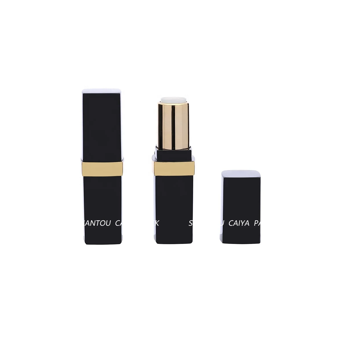 Wholesale 9mm Black Square Lipstick Container Small Empty Chapstick ...