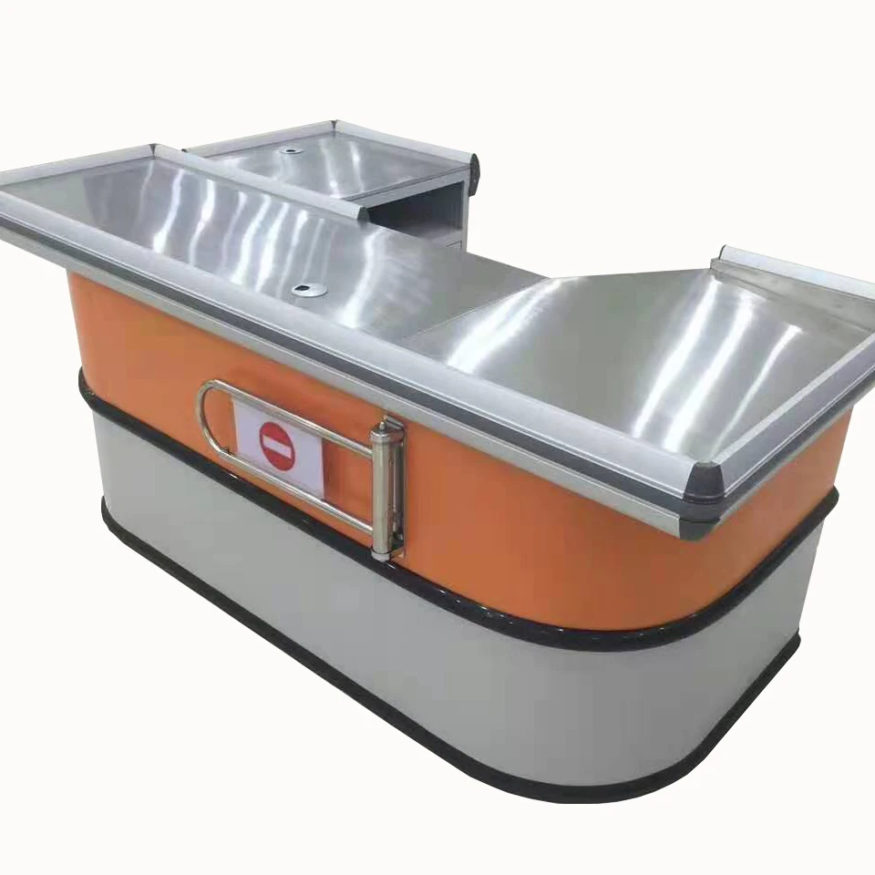 Supermarket Cash Register Table Gondola Checkout Counter For Retail ...