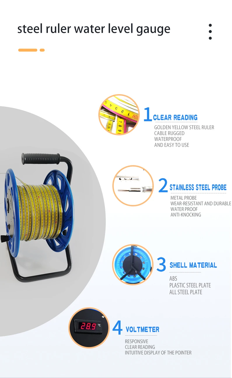Water Level Measuring Instrument Dual Function Water and Temperature ...
