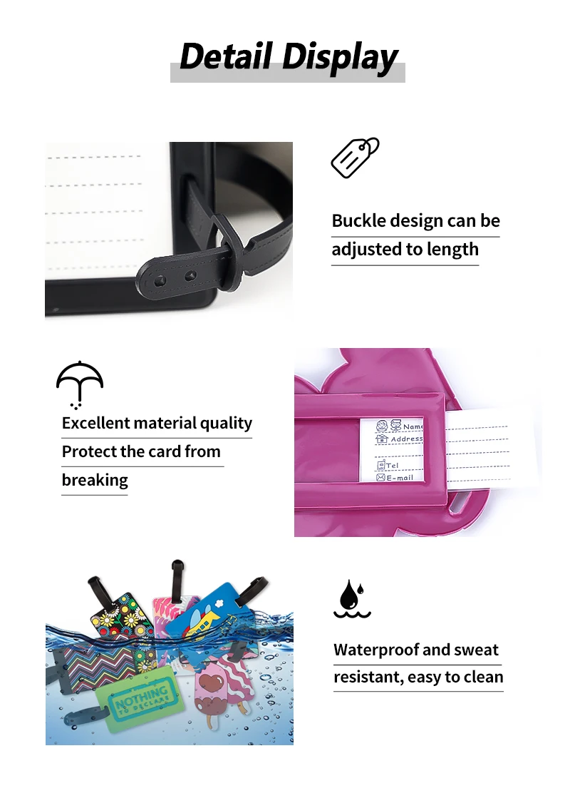 Customizable Travel Luggage Tags - Durable & Stylish