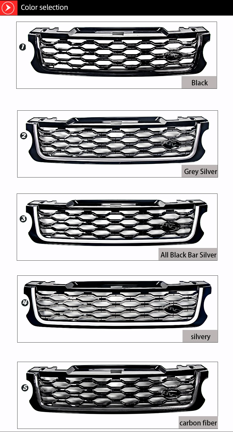 Front Bumper Grille For Land Rover Range Rover Sport 2014-2017 Car ...