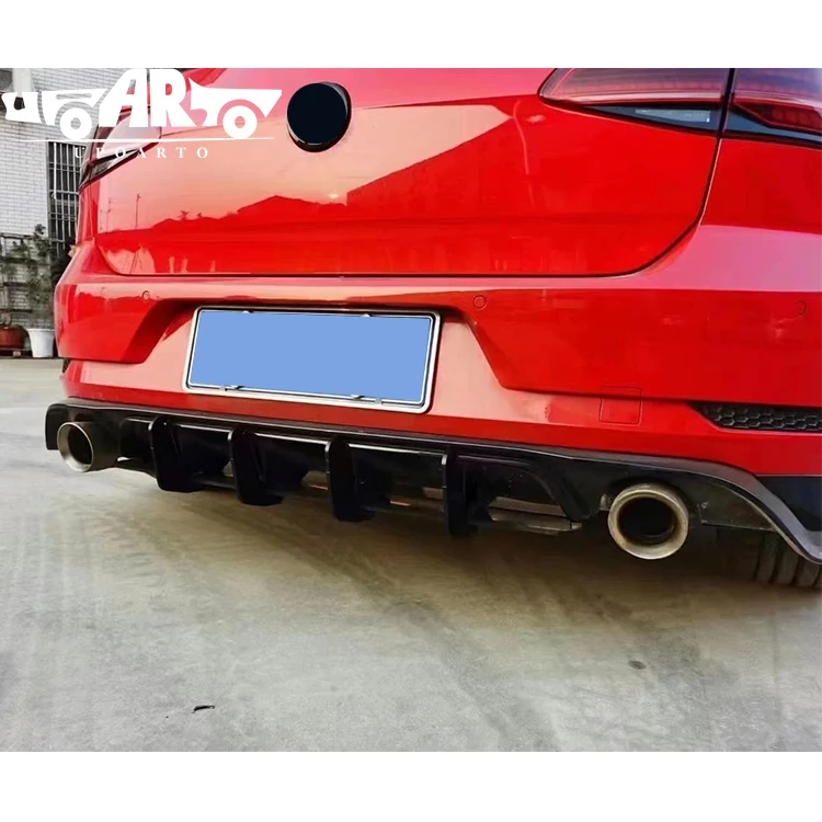 ABS Carbon Fiber TCR Style Rear Bumper Lip Spoiler for VW Golf 7.5