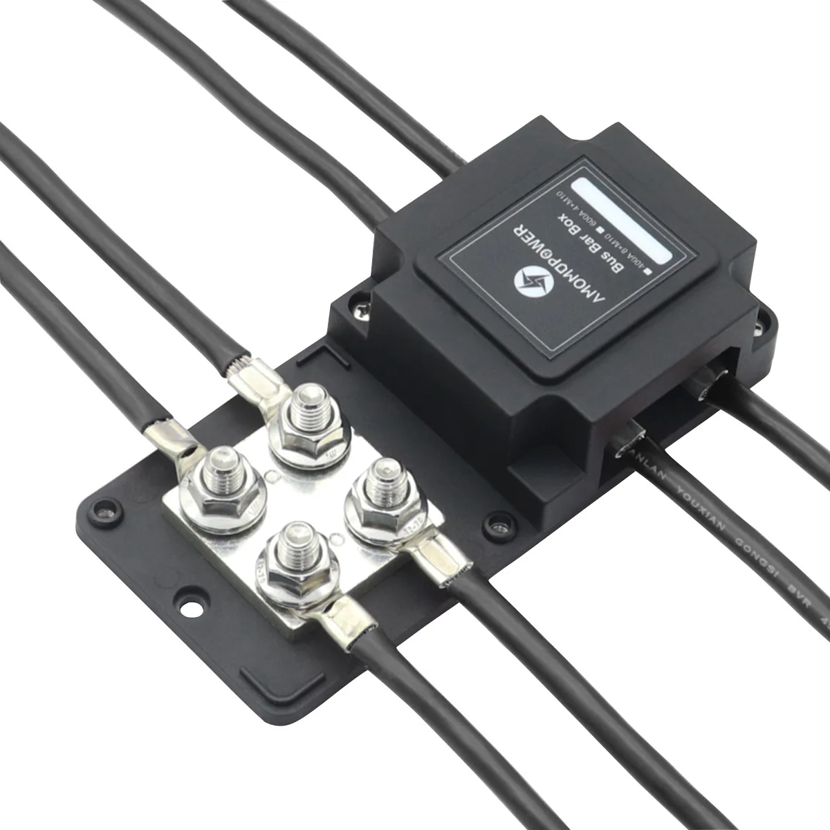 Heavy Duty 400A Bus Bar Power Distribution Block Ground Busbar Box 8XM10 (3/8") Terminal Studs ...