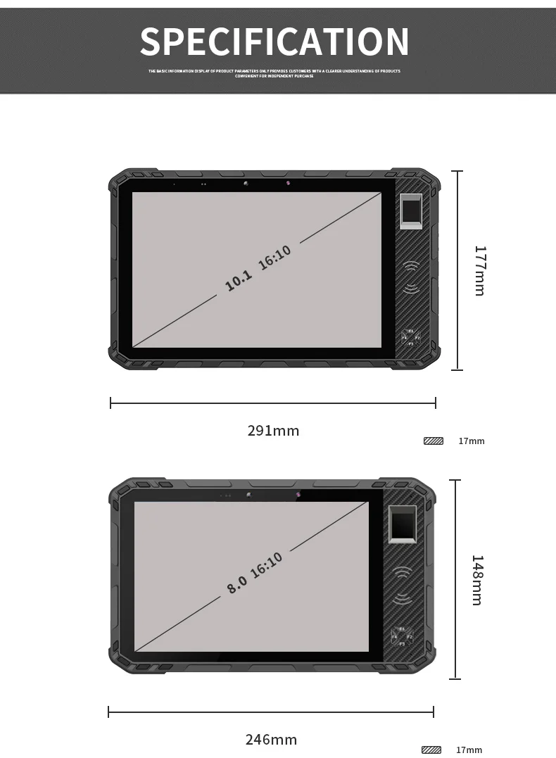 10.1'' 1200x1920 Ip68 Waterproof Barcode Scanner Rugged Android Tablet Sunlight Readable ...