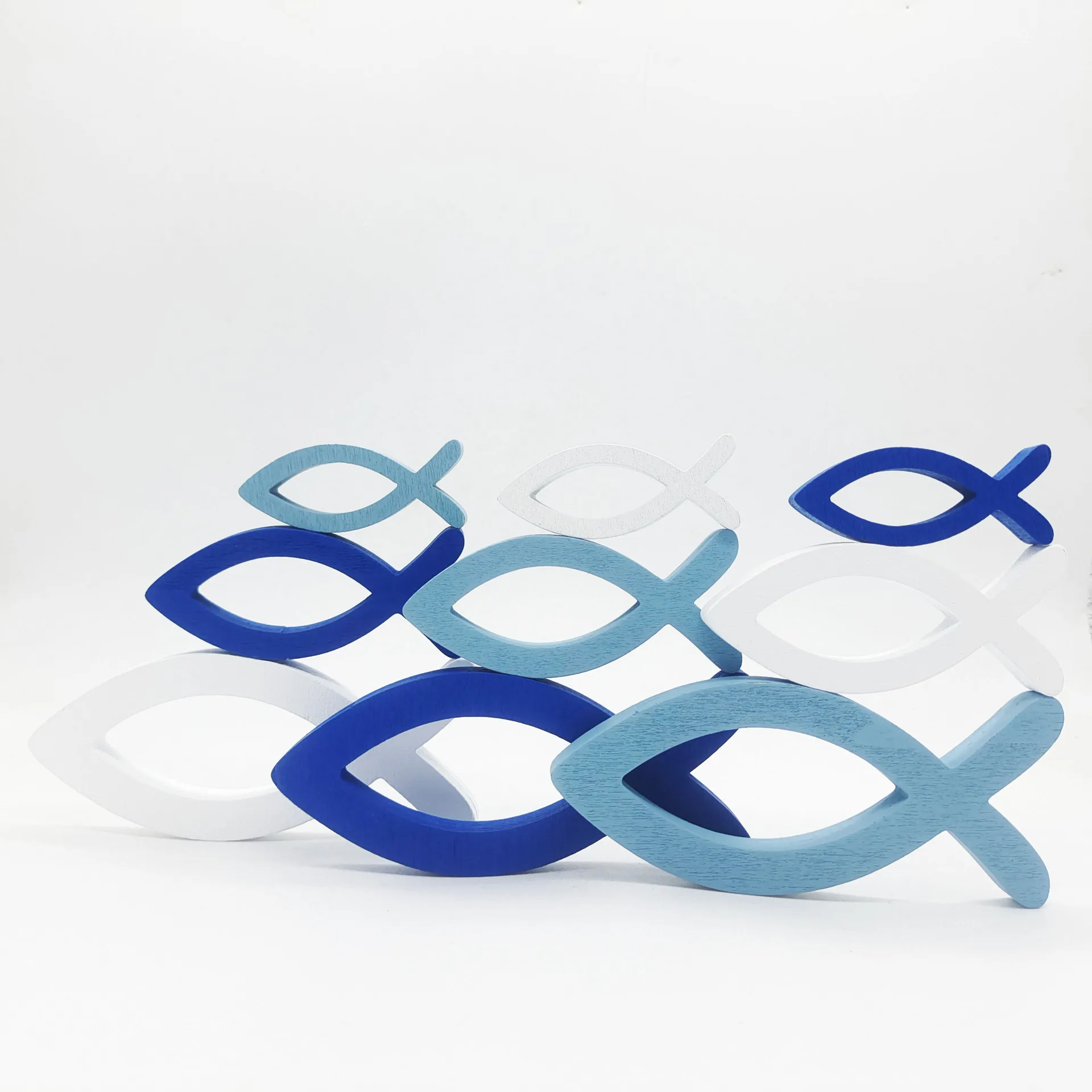 Holy Communion Wooden Fish Decoration Wood Baptism Decor Hollow Fish ...