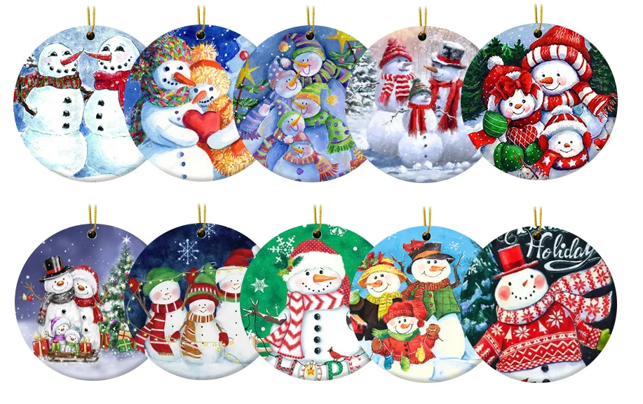 Customizable Christmas Ornaments - Round Sublimatable Blanks