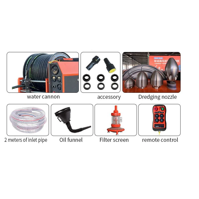 Large Four Cylinder Diesel Pipeline Sewer Dredging Machine Or Multi ...