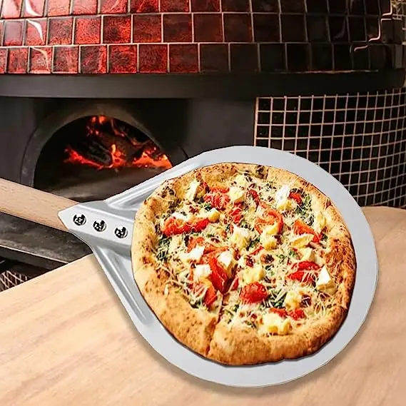 Aluminium 9 Inch Turning Perforated Pizza Peel with Detachable Handle ...