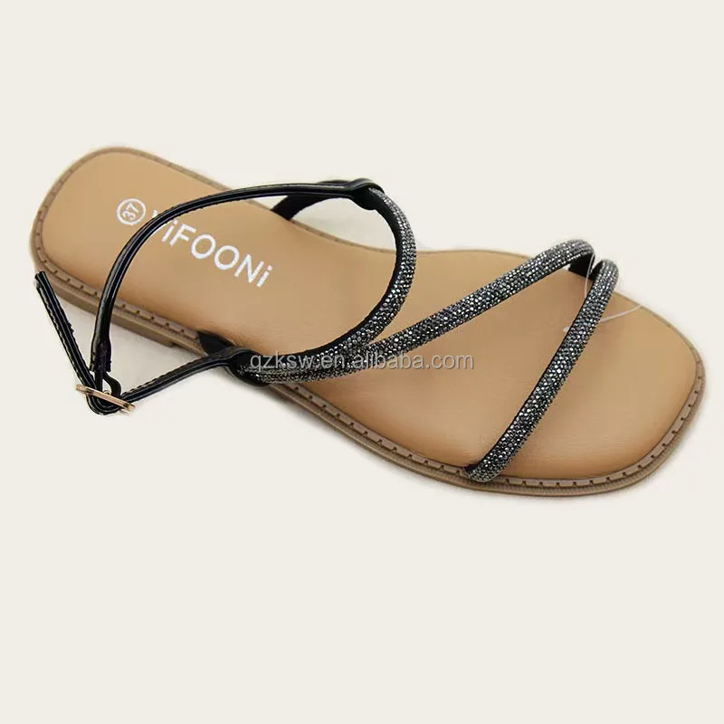 Alibaba.com: OEM custom lady flat sandals, new design stylo shoes for ...
