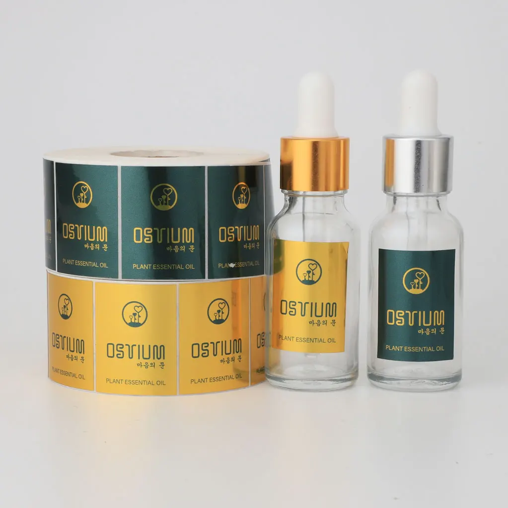 Luxury Logo Print Custom Essential Oil Bottle Stickers