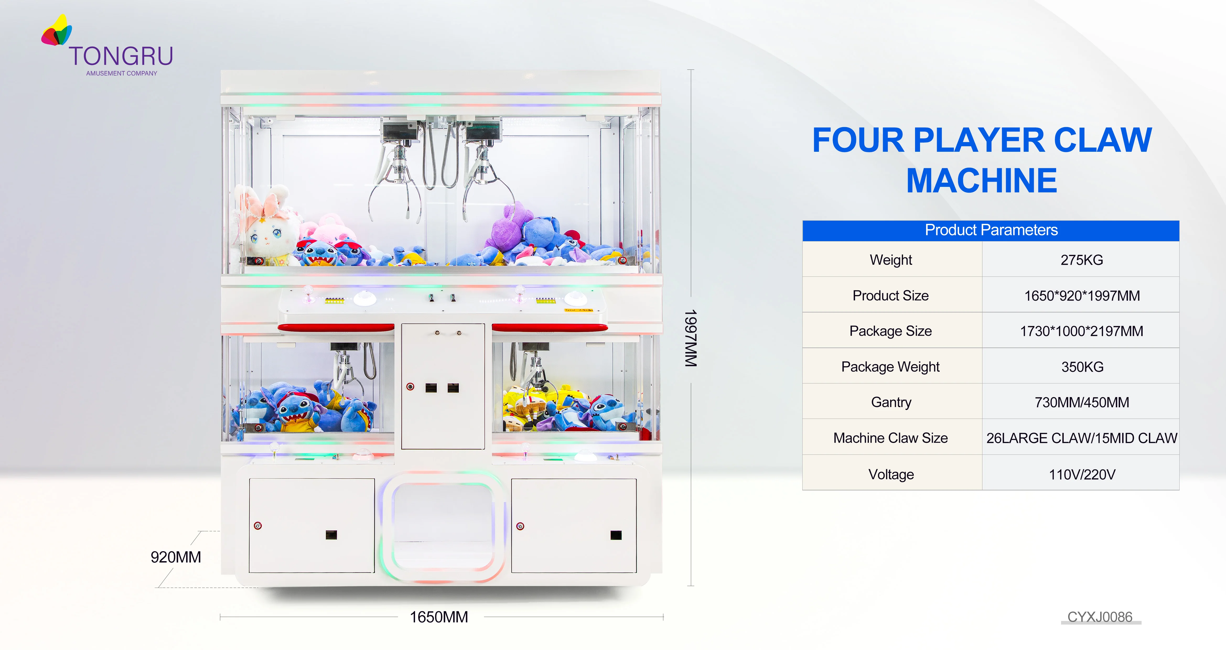 Blue Claw Machine - Fun Prizes for Kids & Adults