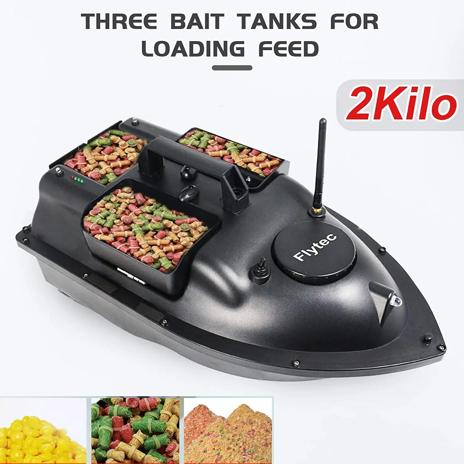 V010 Bait Tanks 2kg Loading 3pcs Feed Bins Automatic Return 10km/h ...