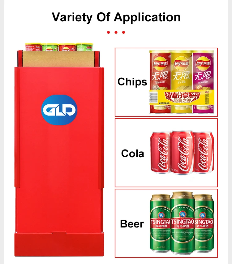 Customized Spring Loaded Auto Lift Display Beverage Vender