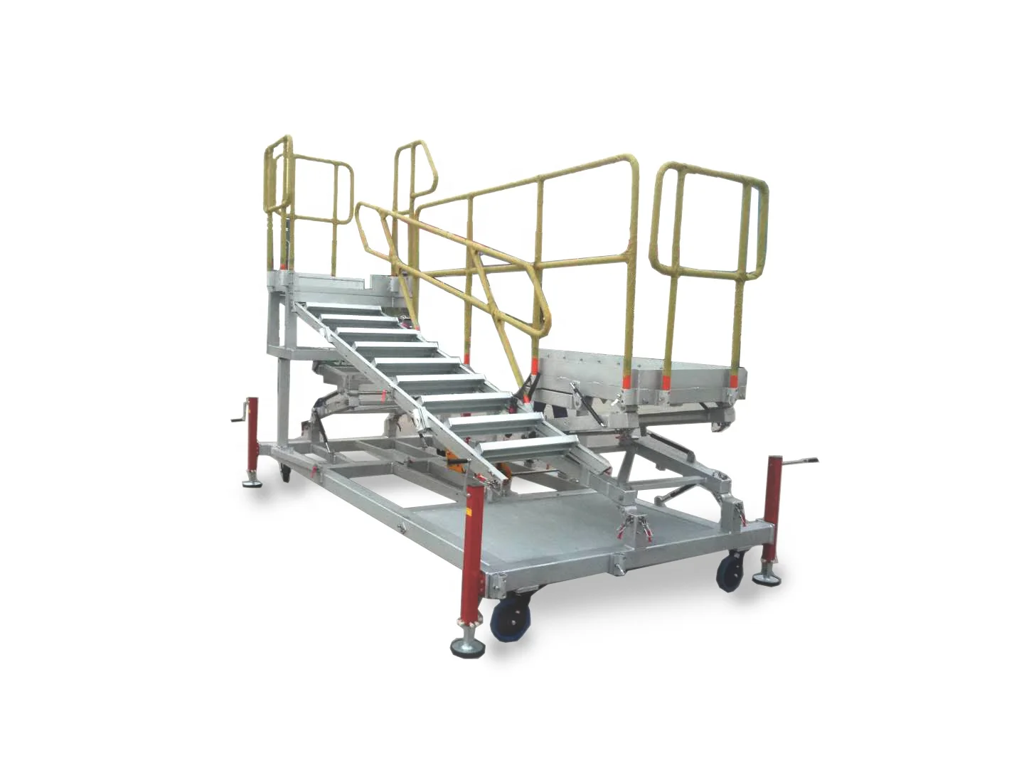 Outdoor Electric Work Platforms Adjustable Height Deck Folding Ladders ...