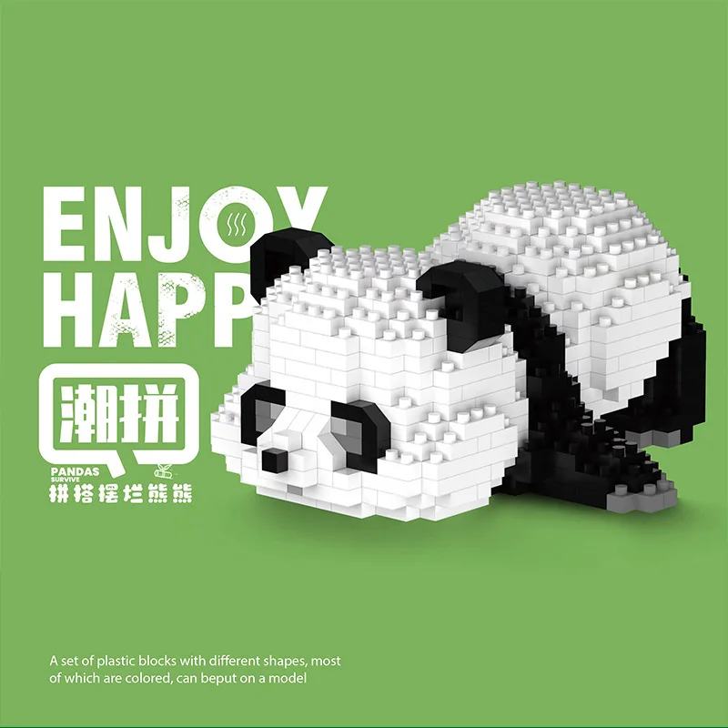 New Arrivals Collection Mini Brick Figures Naughty Panda 3d Model ...