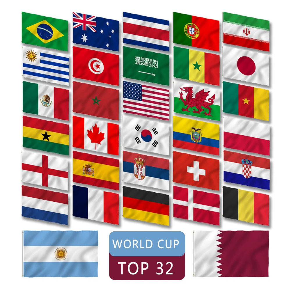 2022 Qatar World Cup All Countries 3x5 Ft World Cup 2022 Accessories ...