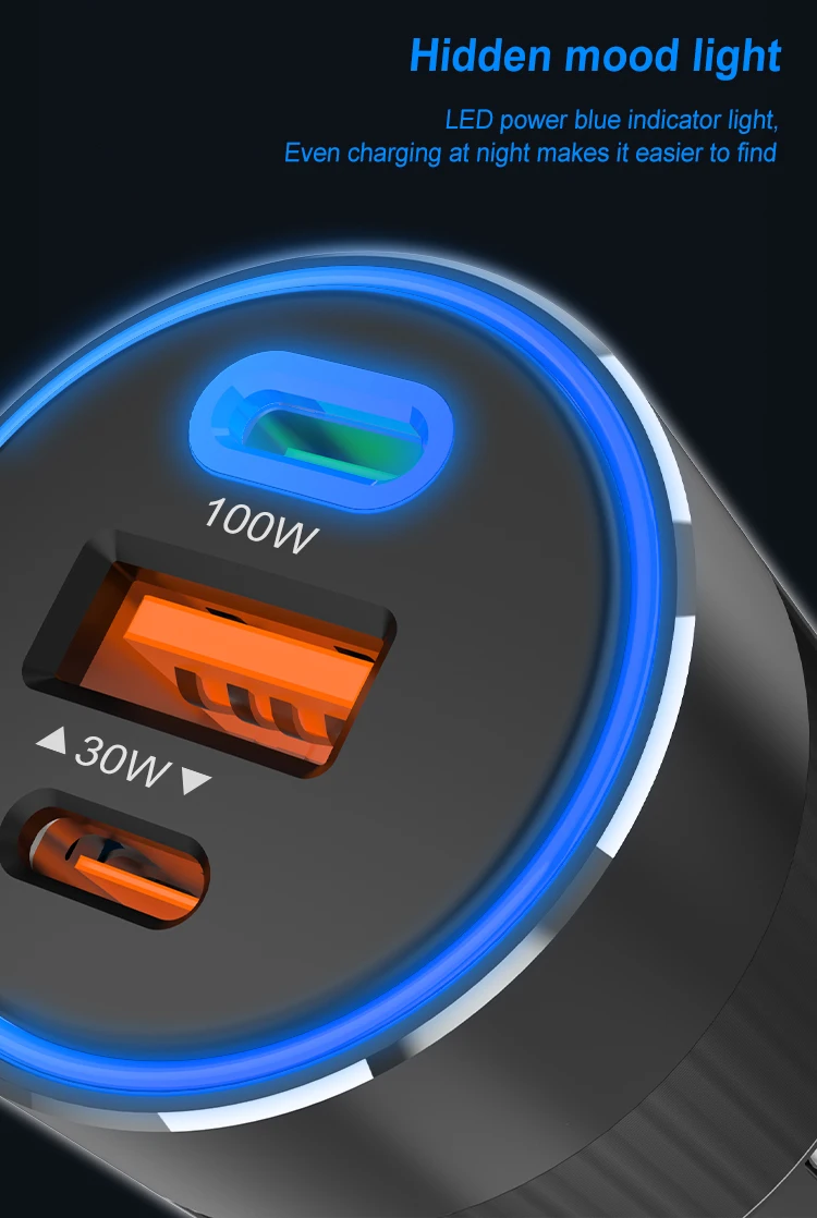 New 130w 160w Laptop Mobile Cell Phone Metal Pd Qc Quick Dual 2 Type C ...