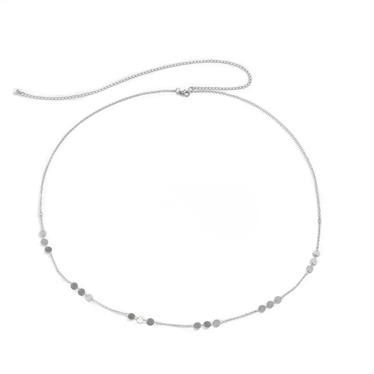 Sexy Sequins Thin Women Waist Chains Simple Single Layer Body Chain