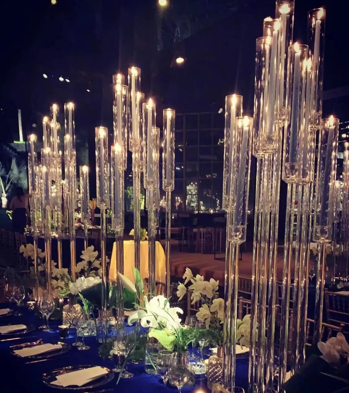 Elegant Acrylic Candle Sticks - Perfect for Wedding Decor