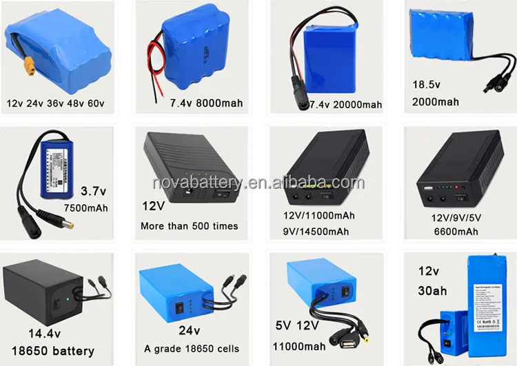 Mini 12v 9ah 18650 4ah 4500mah 6ah 7ah Lithium Ion Battery Small Output ...