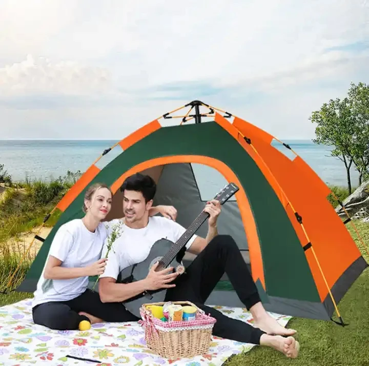Outdoor Portable Foldable Automatic 2-3 Person Double Decker Tent ...