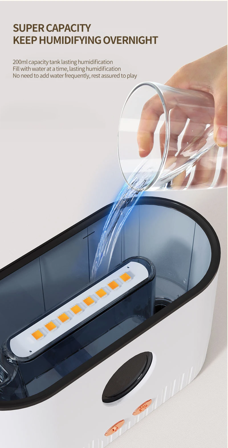 200ml Flame Effect 7,Color Led Light Ultrasonic Diffuser Air Humidifier ...