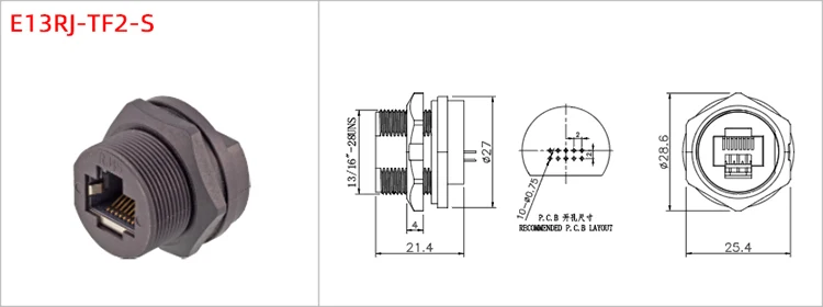 Rj11 Connector,Panel Mount Waterproof Or Weatherproof Rj45 Female M25 ...