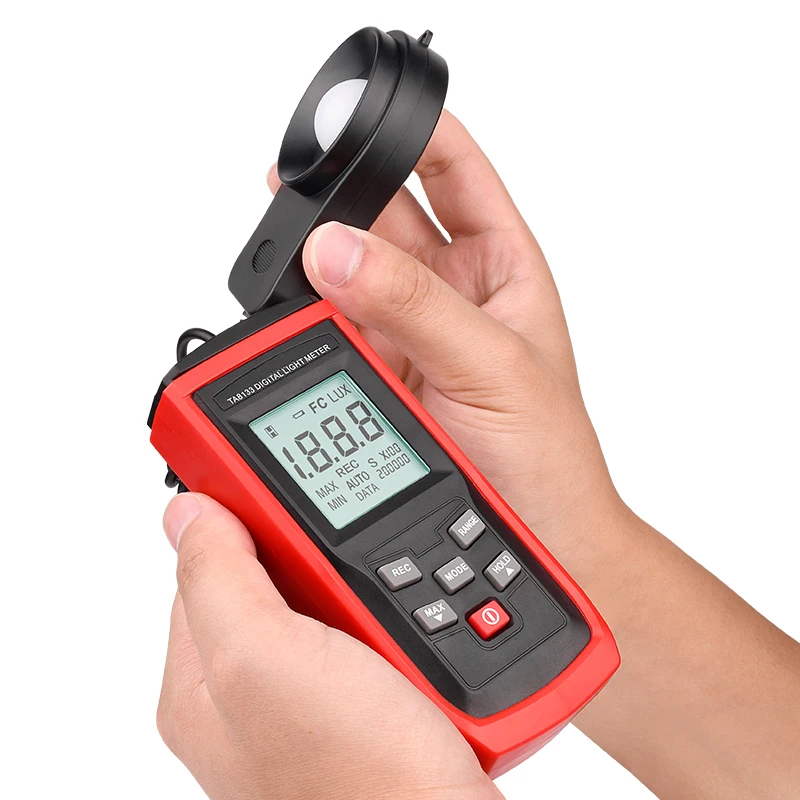 Ta8133 Digital Led Light Meter 200000 Lux/fc Lcd Luxmeter Luminometer ...