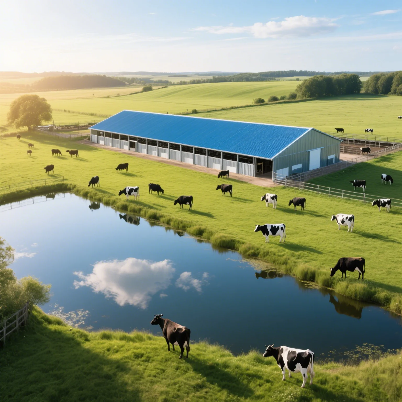 Professional Dairy Cattle Farm House Detachable Light Steel Structure ...