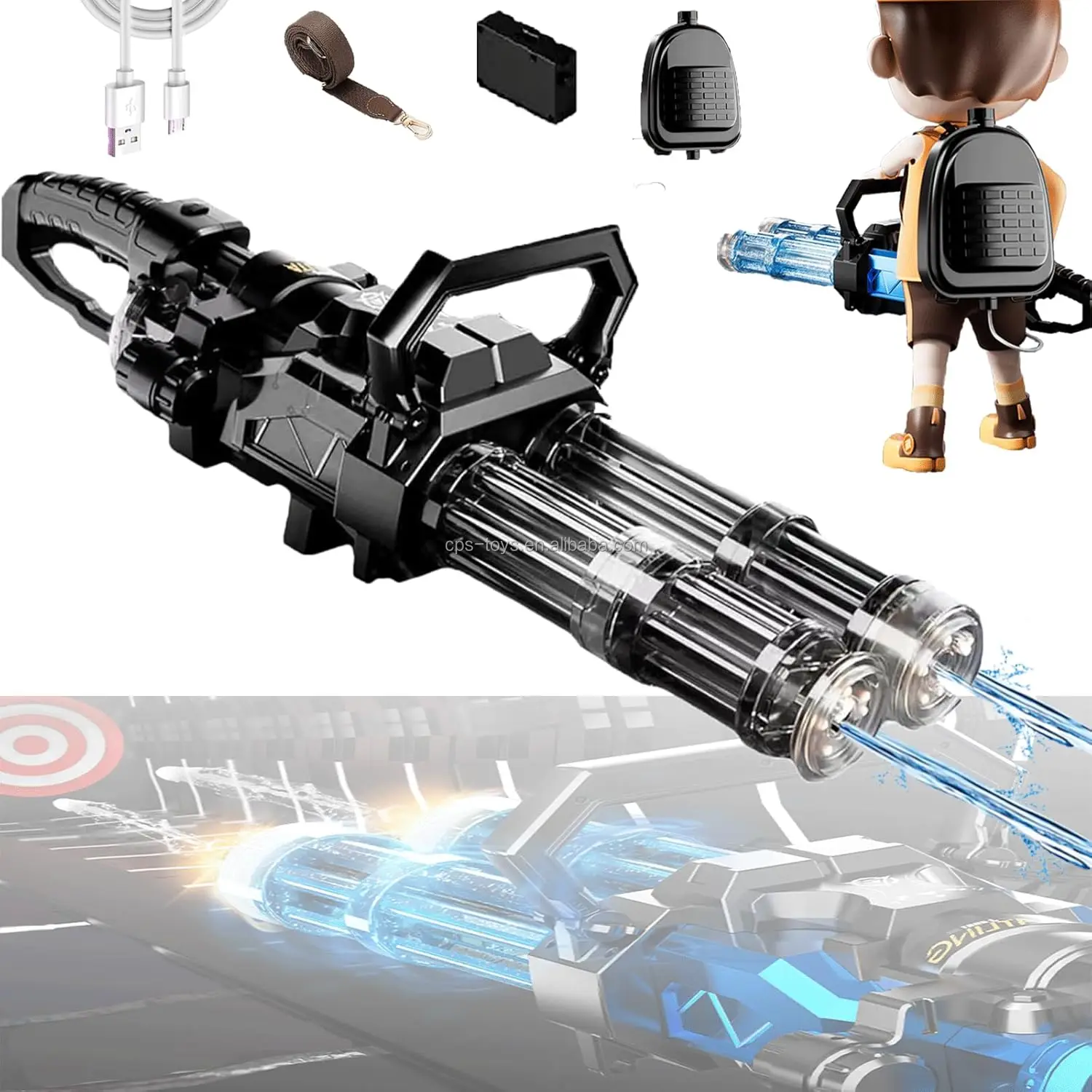 Gatling Electric Water Gun - Fun Outdoor Toy for All Ages