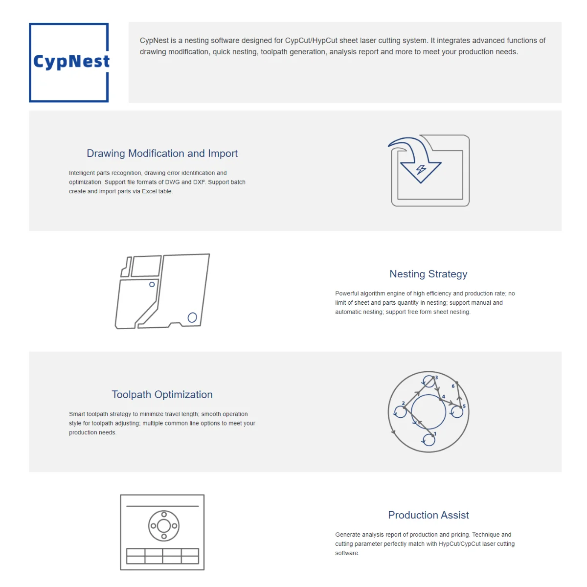 Raysoar BOCHU Cypnest Sheet Nesting Software for Laser Cutting