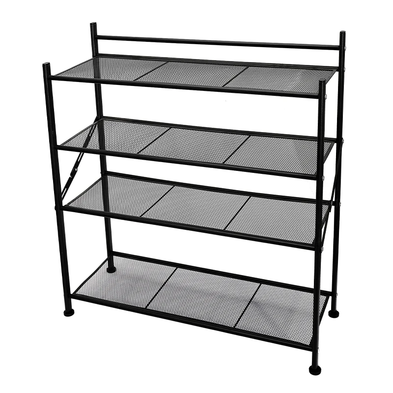3-Tier Stackable Wire Shelving Living Room Storage Cabinet Shelf ...