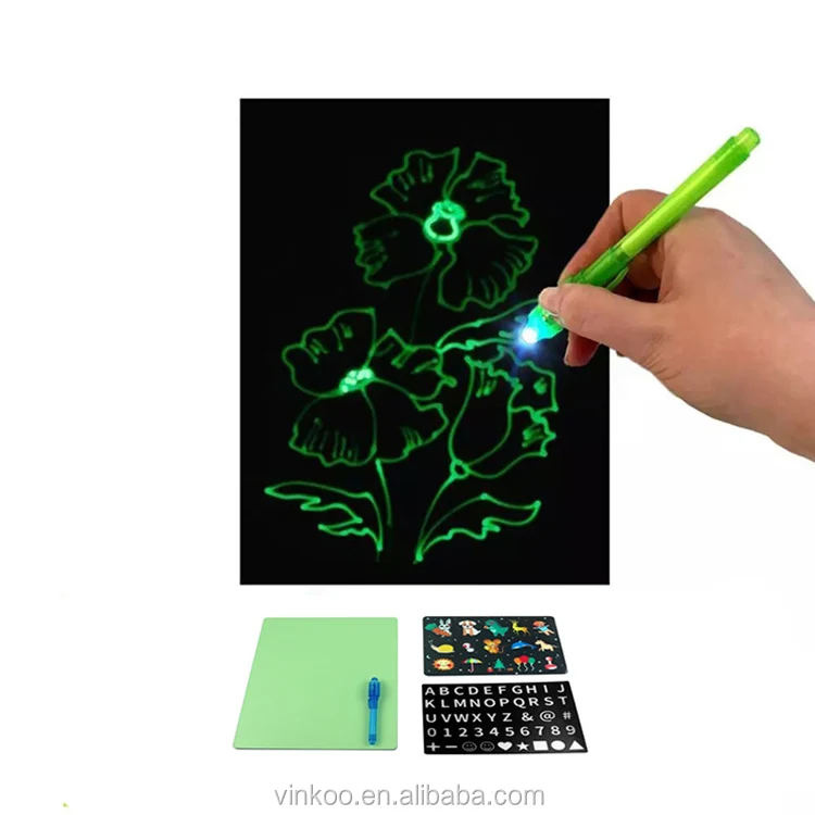 Fluorescent Light Writing Pad - Fun Kids Painting Board