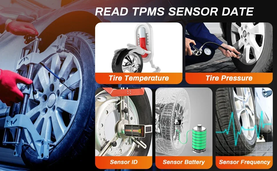 Foxwell T1000 TPMS Tool for Tire Pressure Monitoring System & Sensor ...