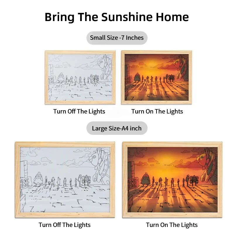 Creative Anime Light Box Template Paper Craft The Anime Design Led ...