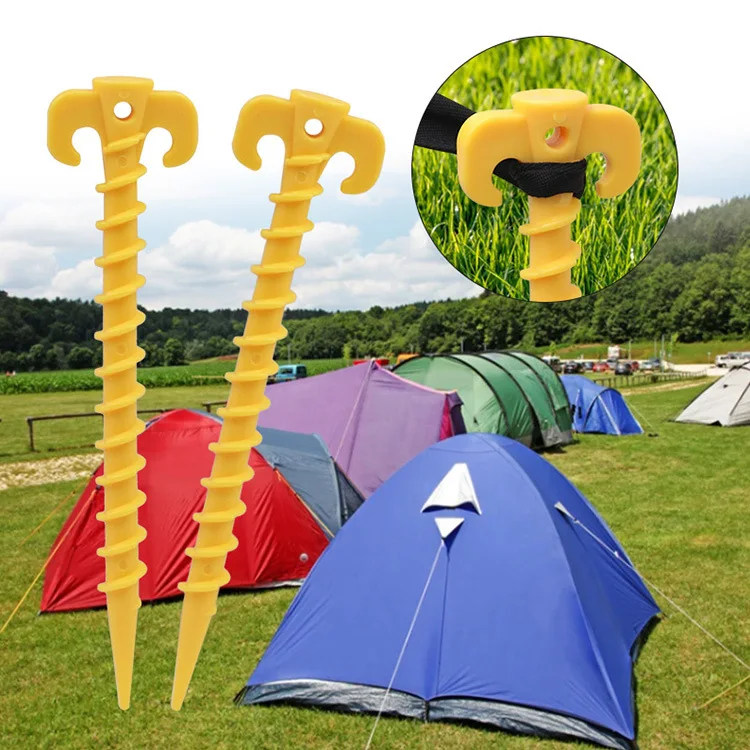 Outdoor Plastic Camping Ground Sand Tent Pegs Screw| Alibaba.com