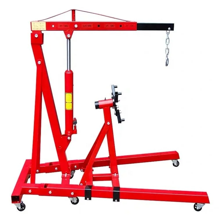 2Ton Folding Shop Hoist Crane with 1500Lbs Engine Stand for Garage ...