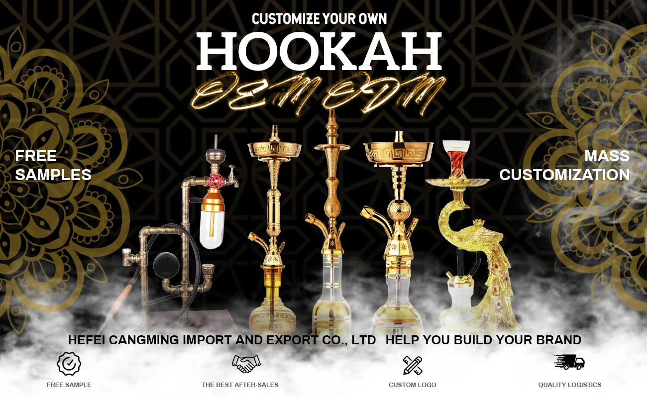 Arabic Shisha Hookah Set Revolver Shape Design 54cm Resin Hookahs for ...