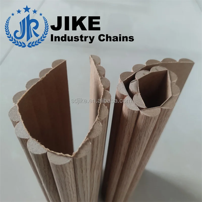 Flexible Bending Fluted Oak Pine Rubber Coated Laminated Faced Flexible ...