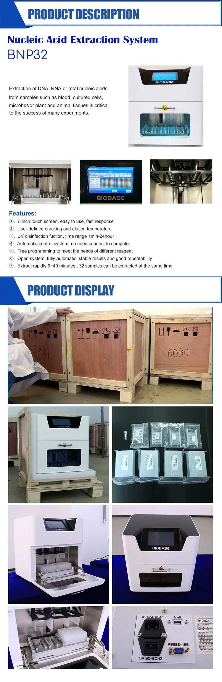 BioBase Nucleic Acid Extractor System DNA/RNA Purification 32/48 ...