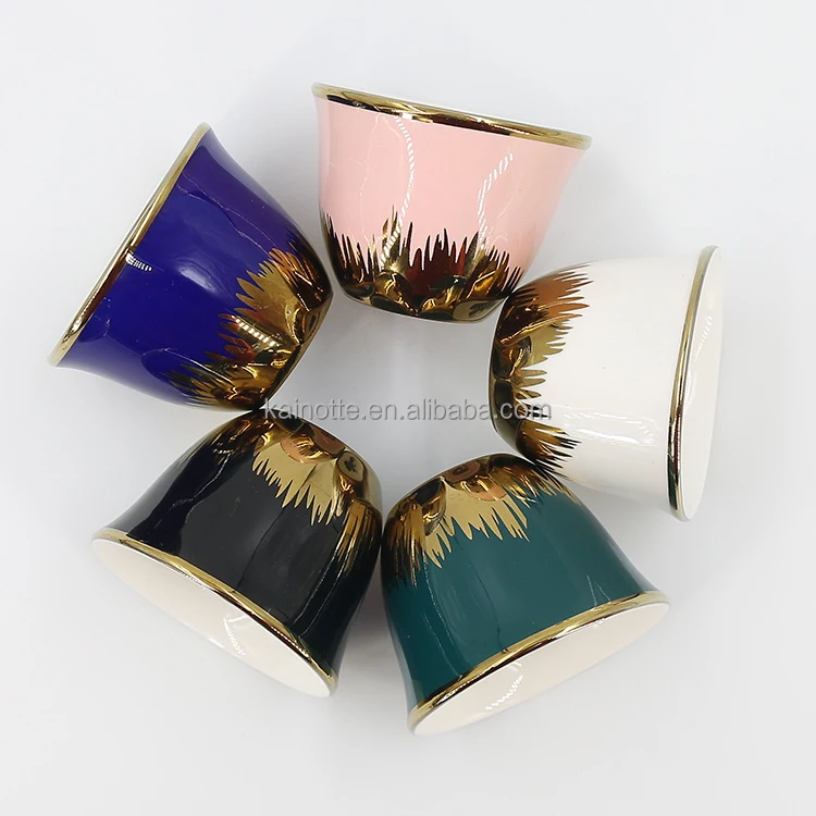12pcs 80cc Custom Modern Design Colorful Glazed New Bone China ...