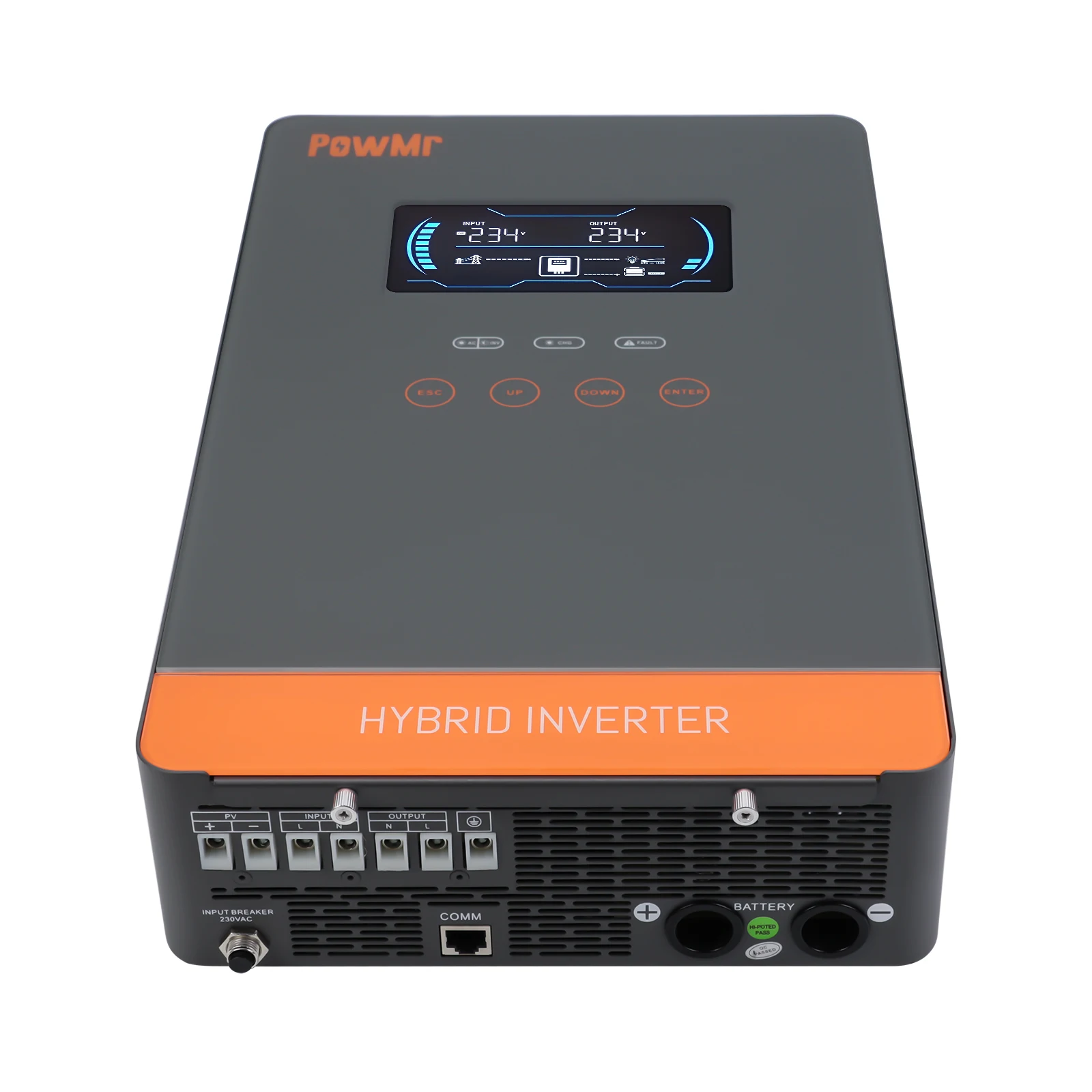 Powmr 4500w 24v Hybrid Inverter Mppt 230v Pure Sine Wave Solar Inverter ...